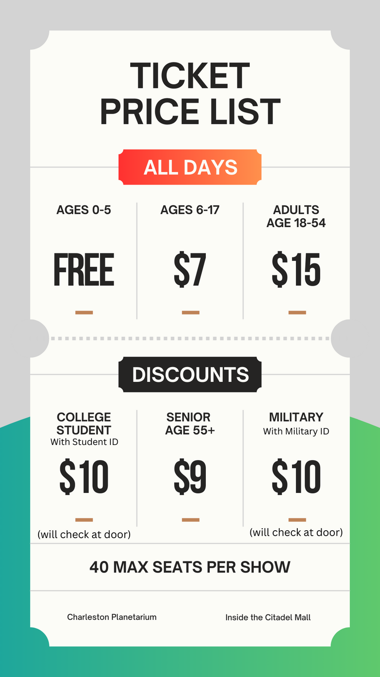 TICKETS & SHOWS – CHARLESTON PLANETARIUM